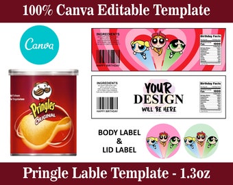 Pringles 1.3 Oz Labels Template Canva Editable Digital Item - Etsy