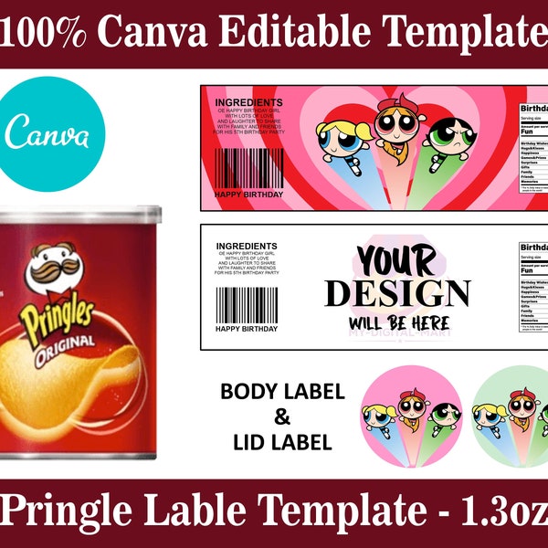Pringles Template - Etsy