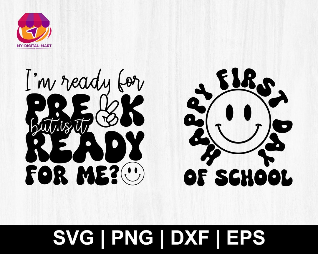 Retro Pre K Svg I'm Ready for Pre-k but is It Ready for - Etsy