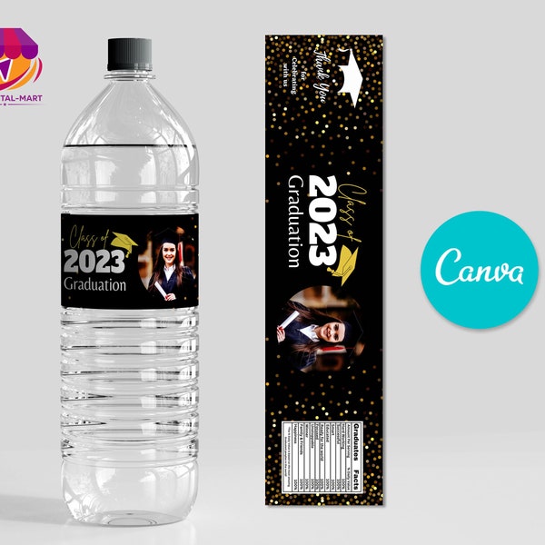 Graduation Water Bottle Label - Etsy