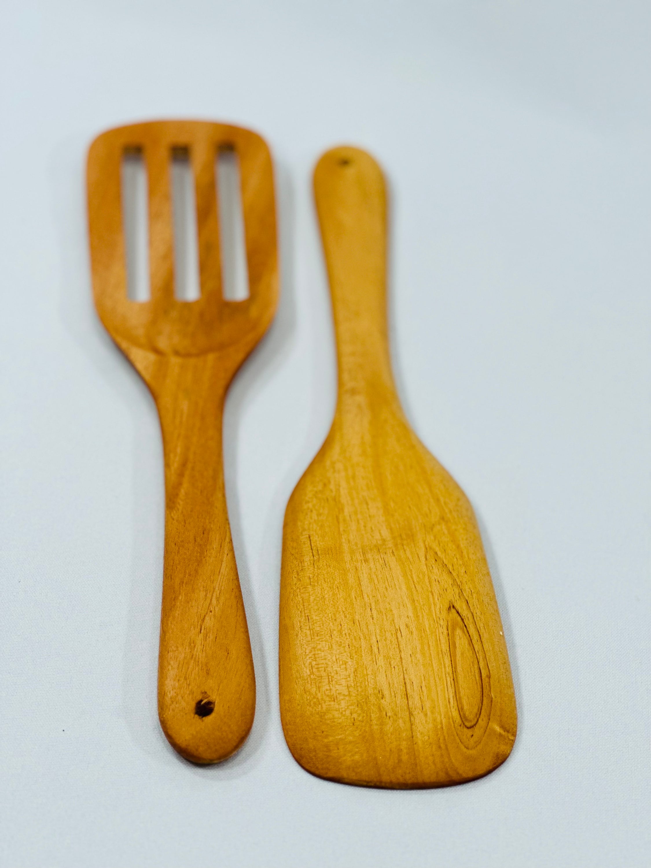 Premium Teak Spatula Set of 2, Mahogany and Teak Wood Spoons ...