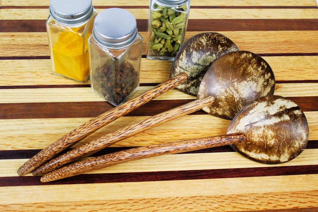 3pcs Wooden Spoons Set, Curry Spoons Set, Handcrafted Utensils ...