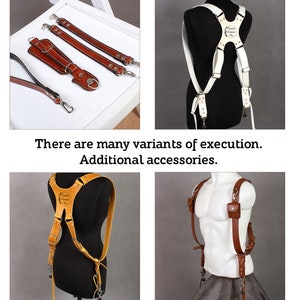 Personalized Dual Camera Harness is Made of 100% Genuine Leather ...