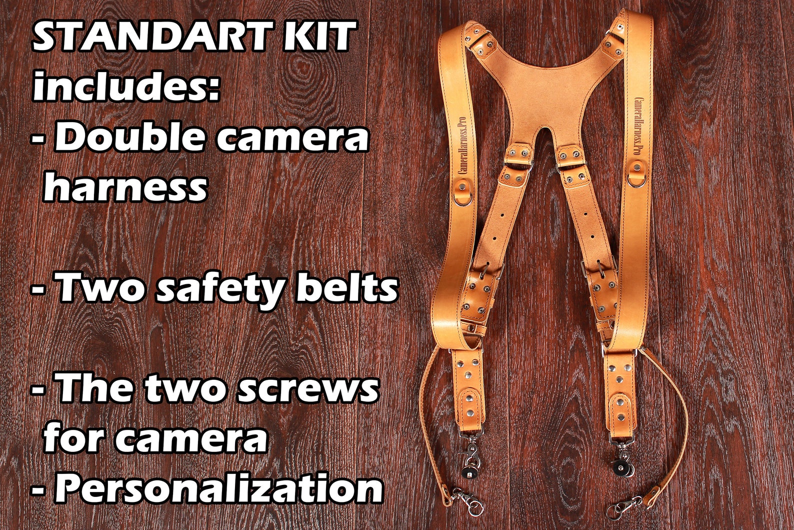 Personalized Dual Camera Harness is Made of 100% Genuine - Etsy
