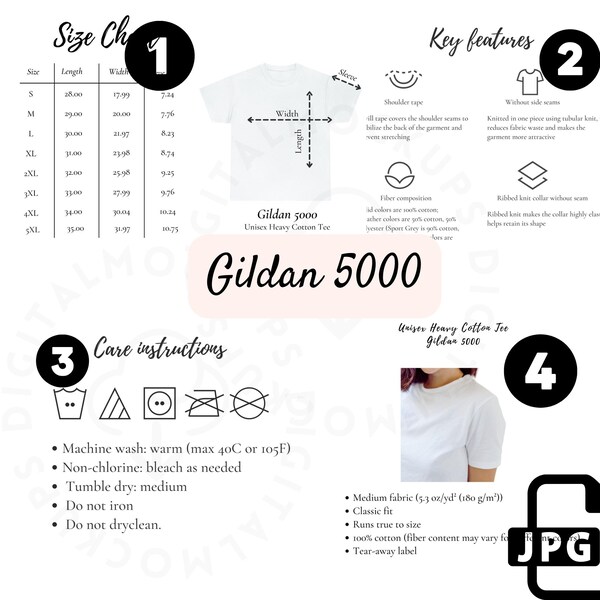 Gildan G500 Color Chart - Etsy