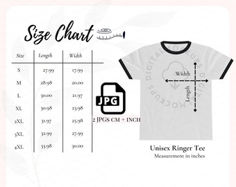 Printify Shirt Chart - Etsy