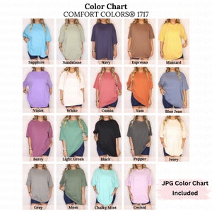 Comfort Colors 1717 Color Chart Comfort Colors Video Color Chart Video ...