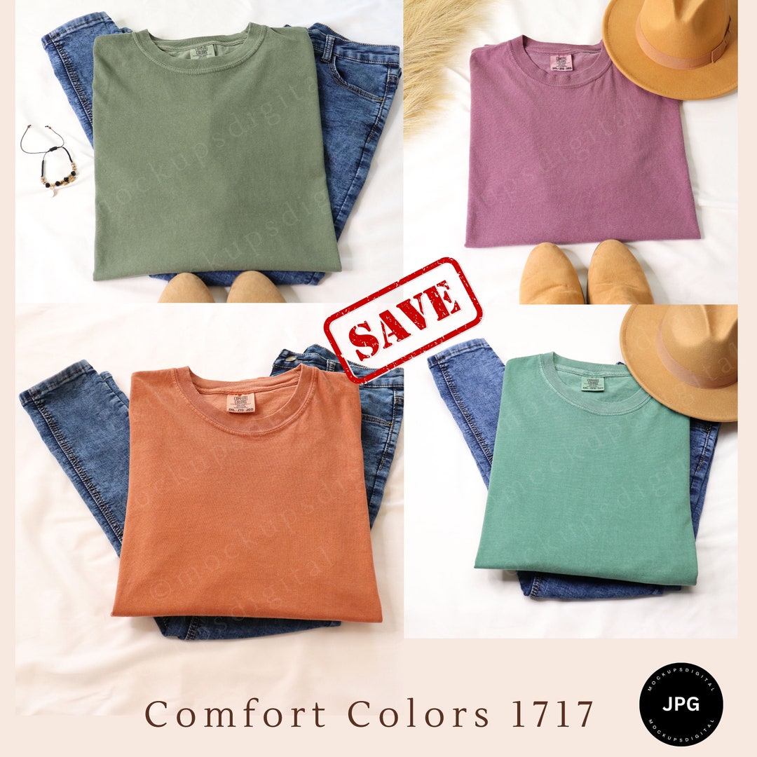 Comfort Colors Mockup Bundle Yam Comfort Colors Mock-up Moss Shirt ...
