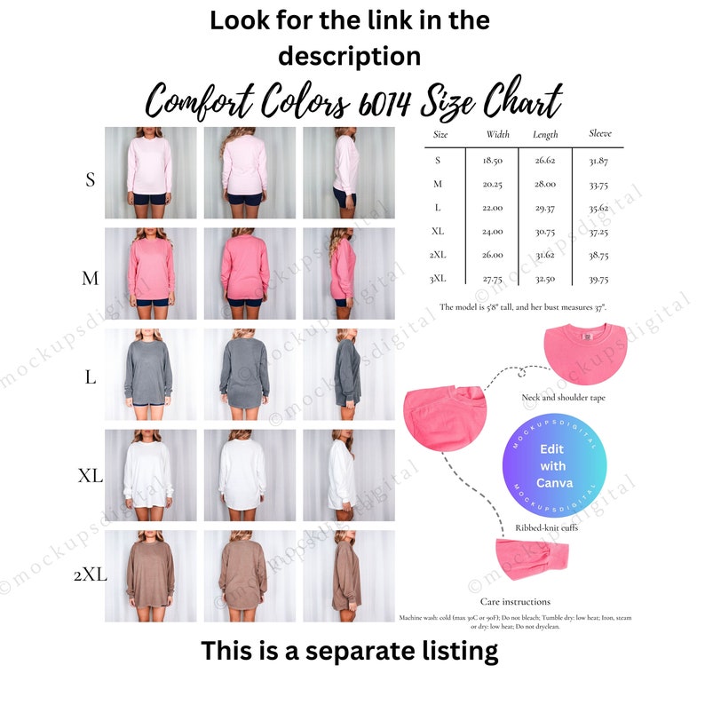 Comfort Colors 1717 Color Chart Comfort Colors Size Chart 1717 Color ...