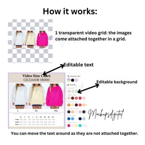 Gildan 18000 Video Size Chart 18000 Canva Editable Size Chart Oversized ...