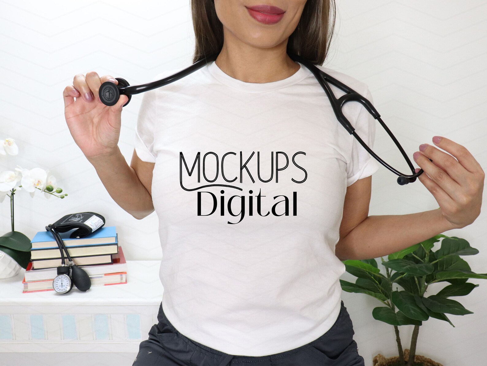 Nurse Mockup 3001 Medical Mockup 3001 Mockup Bundle Nurse Bella Canvas ...