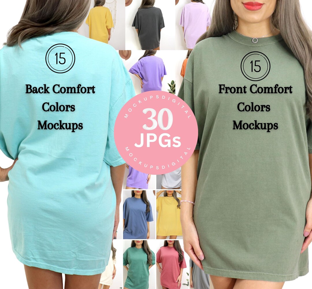 Comfort Colors Mockups Bundle, C1717 Bundle, Aesthetic Trendy Mockups ...