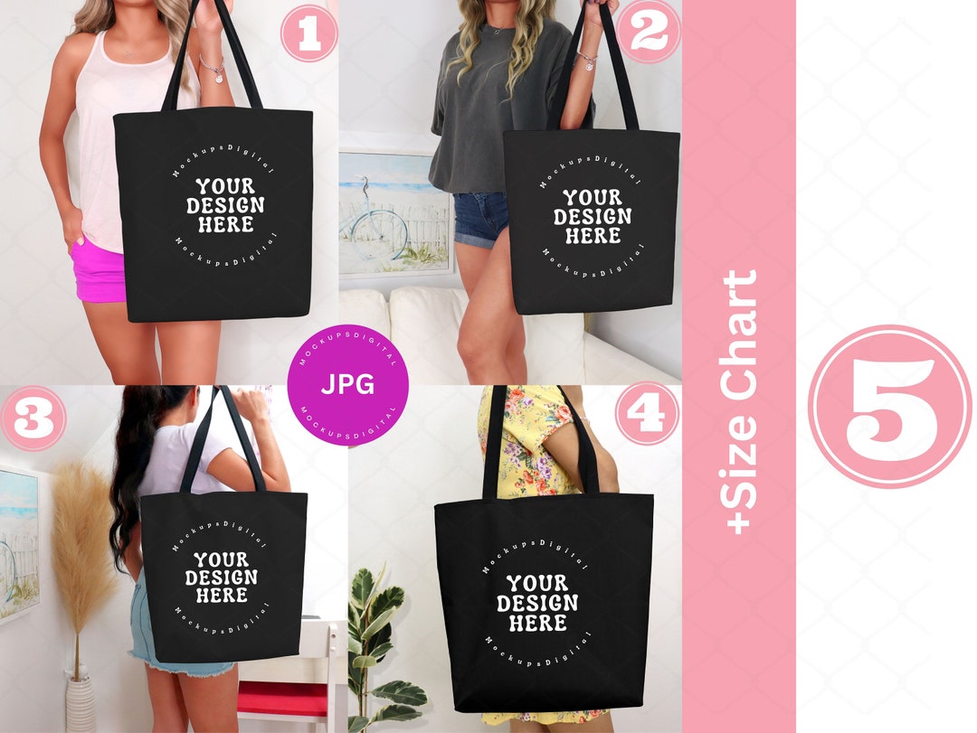 Aop Tote Bag Mockup-printify Mockup-black Aop Tote Bag Mockup-all Over ...