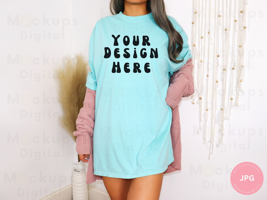 Chalky Mint Mockup Comfort Colors Chalky Mint Mockup C1717 Chalky Mint ...