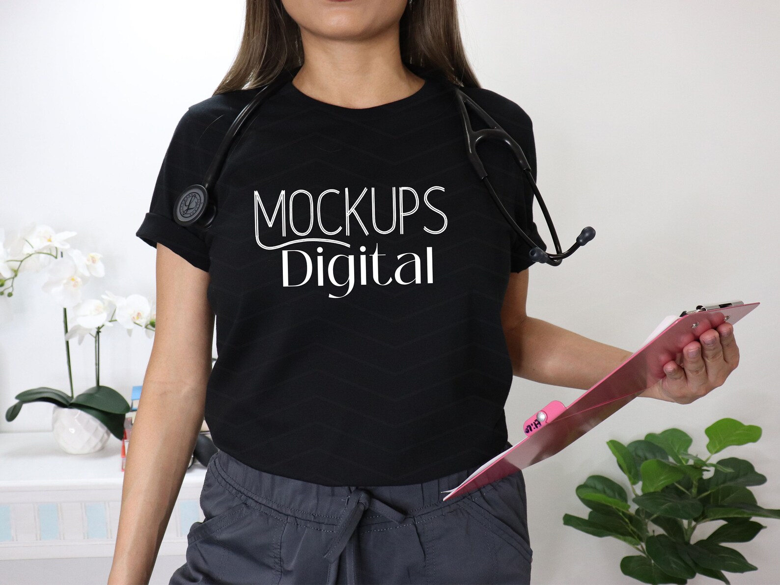 Nurse Mockup 3001 Medical Mockup 3001 Mockup Bundle Nurse Bella Canvas ...