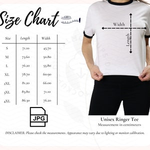 Unisex Ringer Shirt Size Chart Mockup Printify Mockup Ringer Tee Size ...