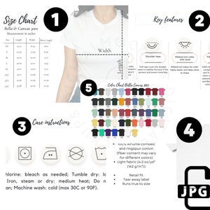 Bella Canvas 3001 Color Chart Key Features-bella Canvas Color Chart ...