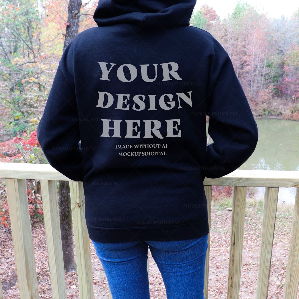 Gildan 18600 Mockup Black Hoodie Mockup Outdoors Mockup Zip up Black ...