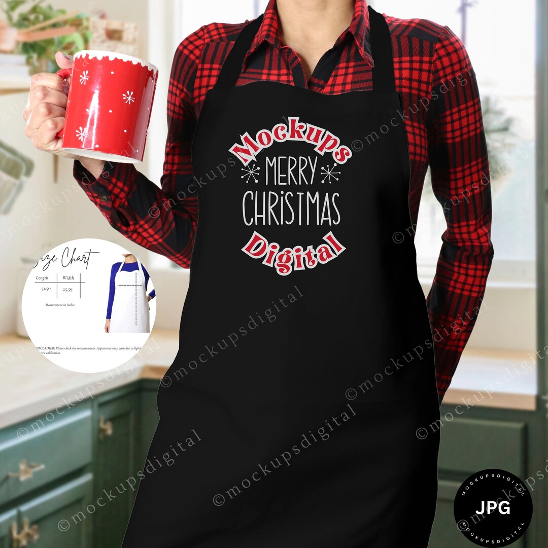Black Apron Mockup Personalized Apron Mock-up Cooking Apron Kitchen ...