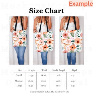 Aop Tote Bag Size Chart-aop Tote Bag Mockup-size Chart-all Over Print Tote Bag-tote Bag Size ...