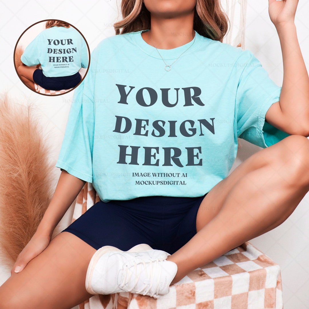 Chalky Mint Mockup Comfort Colors 1717 Chalky Mint Mockup C1717 Chalky ...