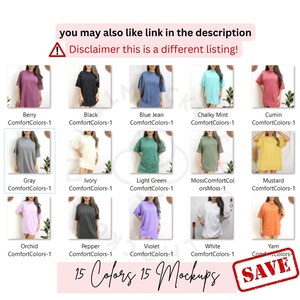 Comfort Colors Light Green Mockup Bundle Front Mockup Back Mockup ...