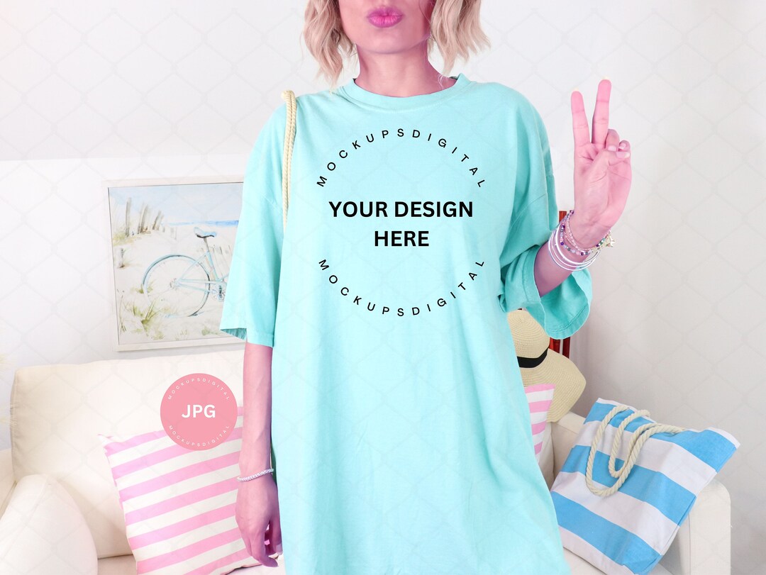 Chalky Mint Mockup Comfort Colors Chalky Mint Mockup C1717 Chalky Mint ...