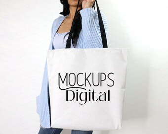 Aop Tote Bag Mockup Printify Mockup Aop Tote Bag Mockup All Over Print ...