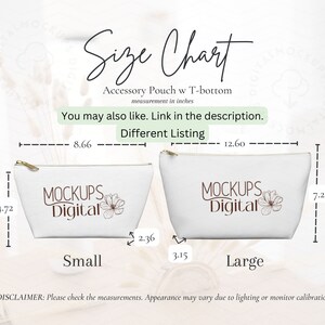 Pouch Bag Size Chart- Bag Mockup-size Chart-bag Mockup-fall Mockup-tote ...