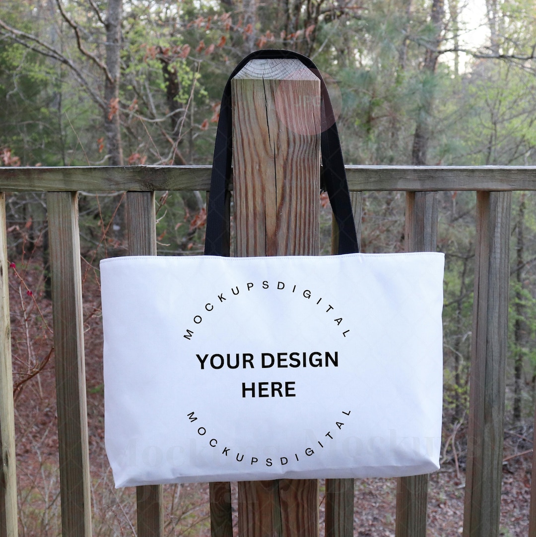 White Weekender Bag Mockup Weekender Size Chart Weekender Tote Bag ...