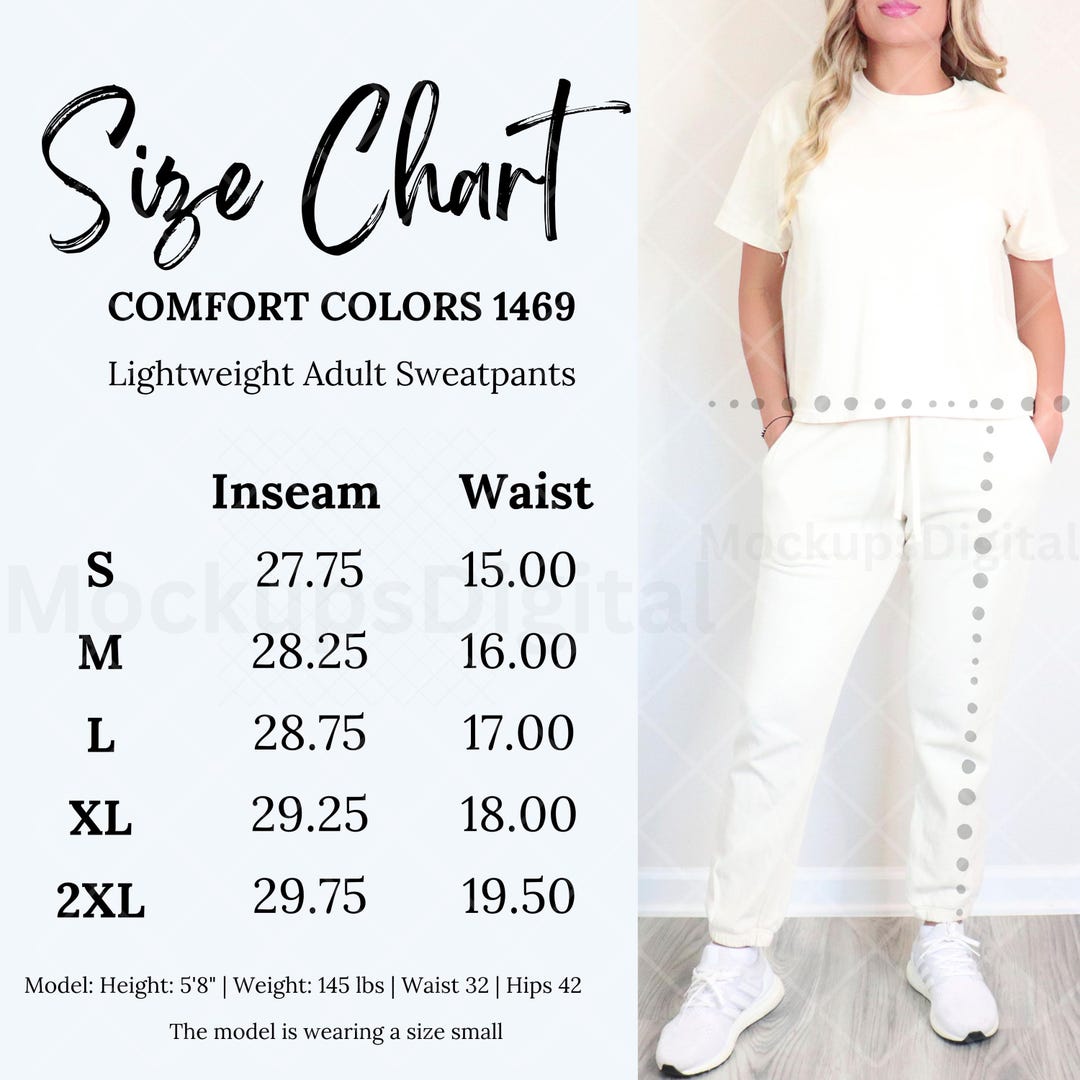 Comfort Colors 1469 Size Chart Comfort Colors 1469 Sweatpants Size ...
