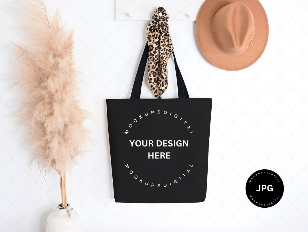 Aop Tote Bag Black Mockup Printify Mockup Aop Tote Bag Mockup All Over ...
