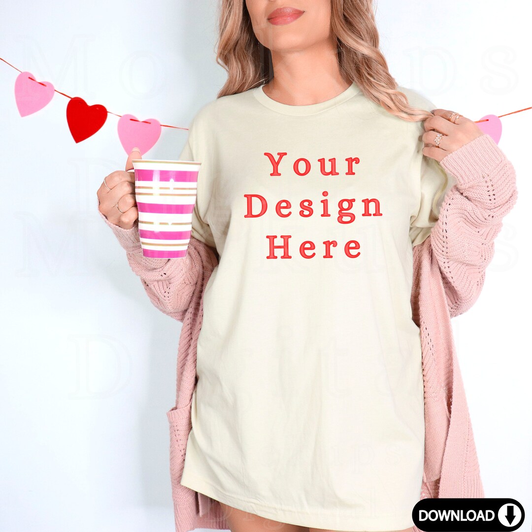 Soft Cream Bella Canvas 3001 Mockup Soft Cream Tshirt Mockup 3001 Soft ...