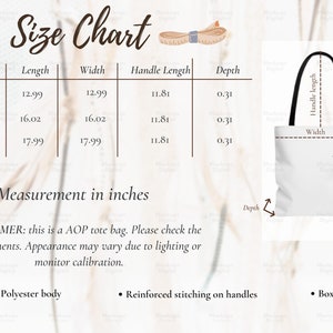 Aop Tote Bag Size Chart-aop Tote Bag Mockup-size Chart-all Over Print Tote Bag-tote Bag Size ...