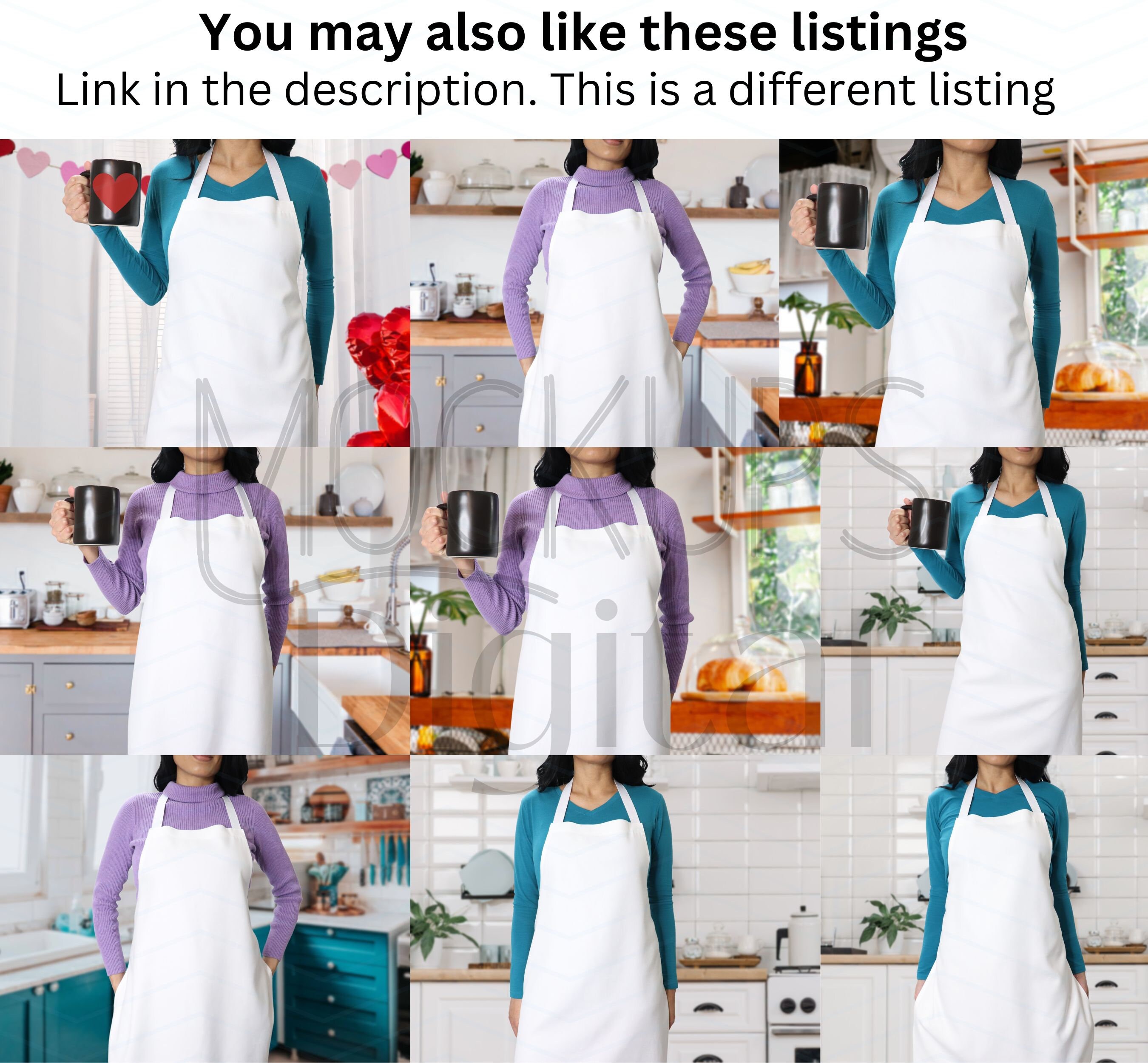 Aop Apron Generic Brand Mockup Printify Mockup Digital Mockup - Etsy