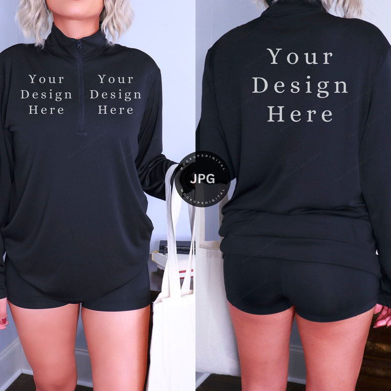 Quarter Zip Mockup - Etsy