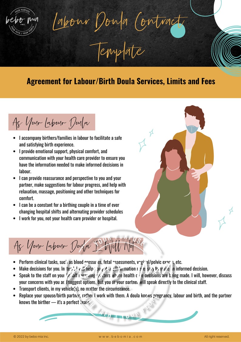 Labour Doula Contract Template - Etsy