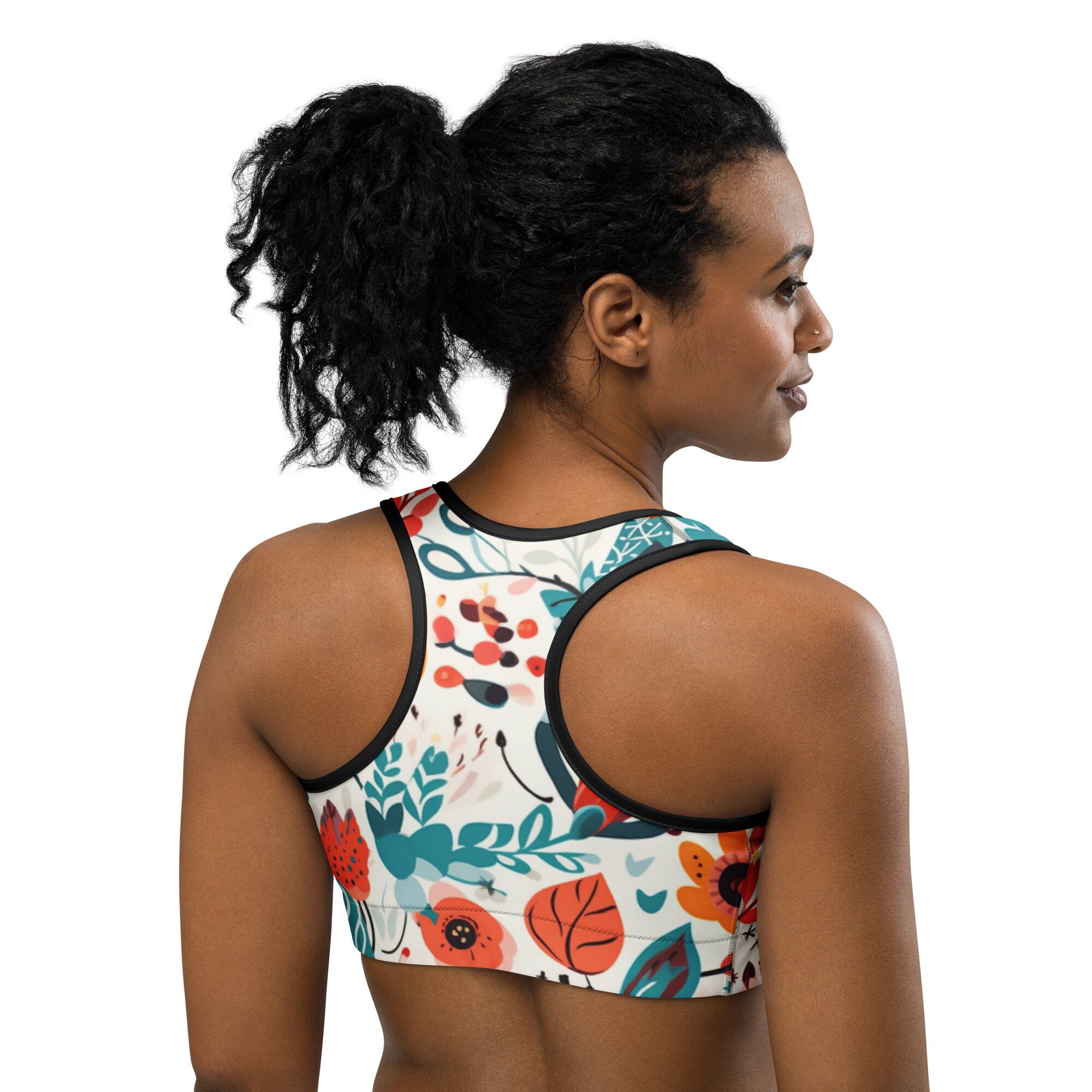 Funky Floral Sports Bra sold by Tali Kryuchkova | SKU 4470549 ...