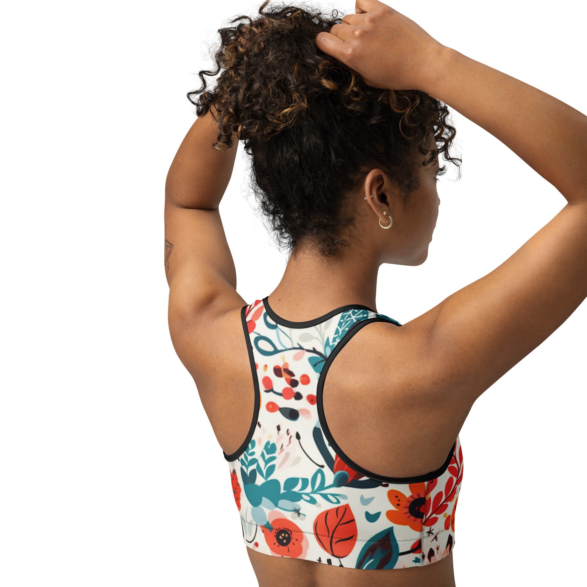 Funky Floral Sports Bra sold by Tali Kryuchkova | SKU 4470549 ...