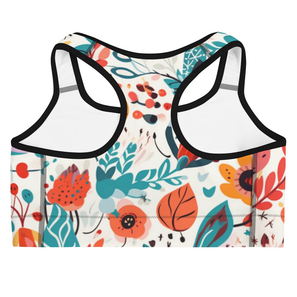 Funky Floral Sports Bra sold by Tali Kryuchkova | SKU 4470549 ...