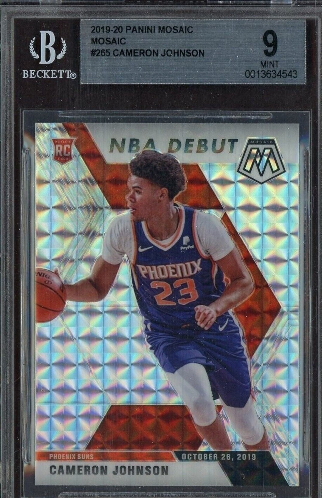 2019-20 Original BGS 9 Cameron Johnson RC Mint Panini Mosaic - Etsy