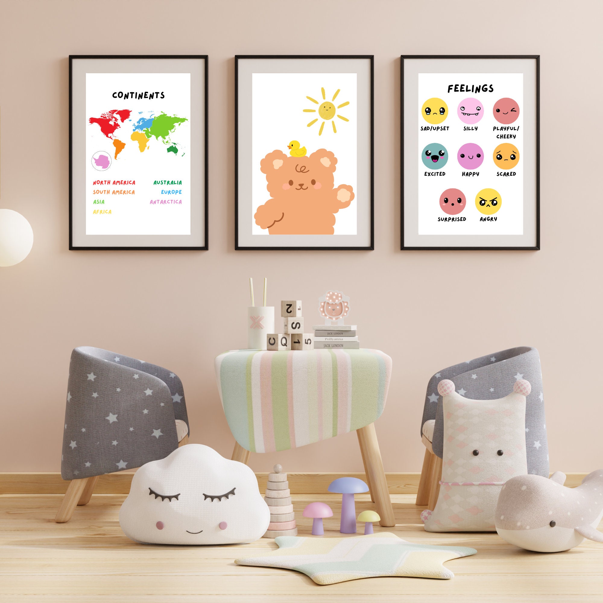 Set of 18 Learning Printables Educational Early Learning Playroom Kids ...