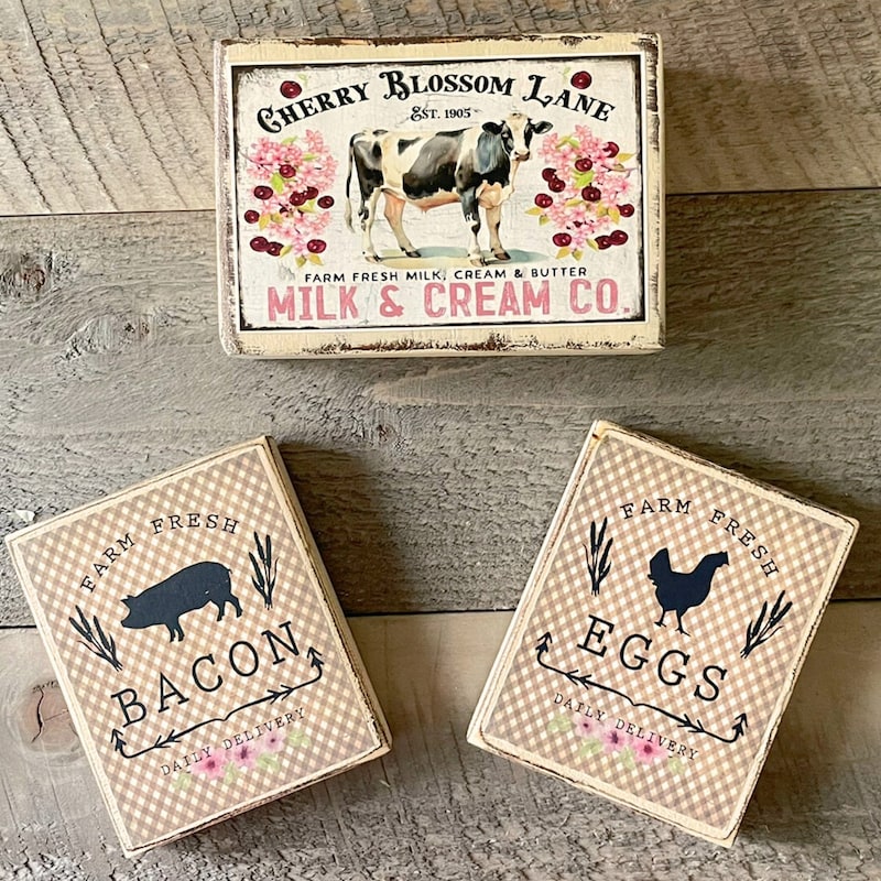 Wooden Farm Animal Blocks - Etsy