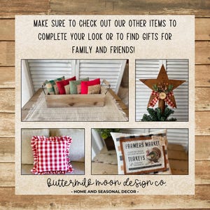 Primitive Christmas Pillow Tucks, Handmade Holiday Mini Pillows, Tiered Tray Decor, Rustic ...