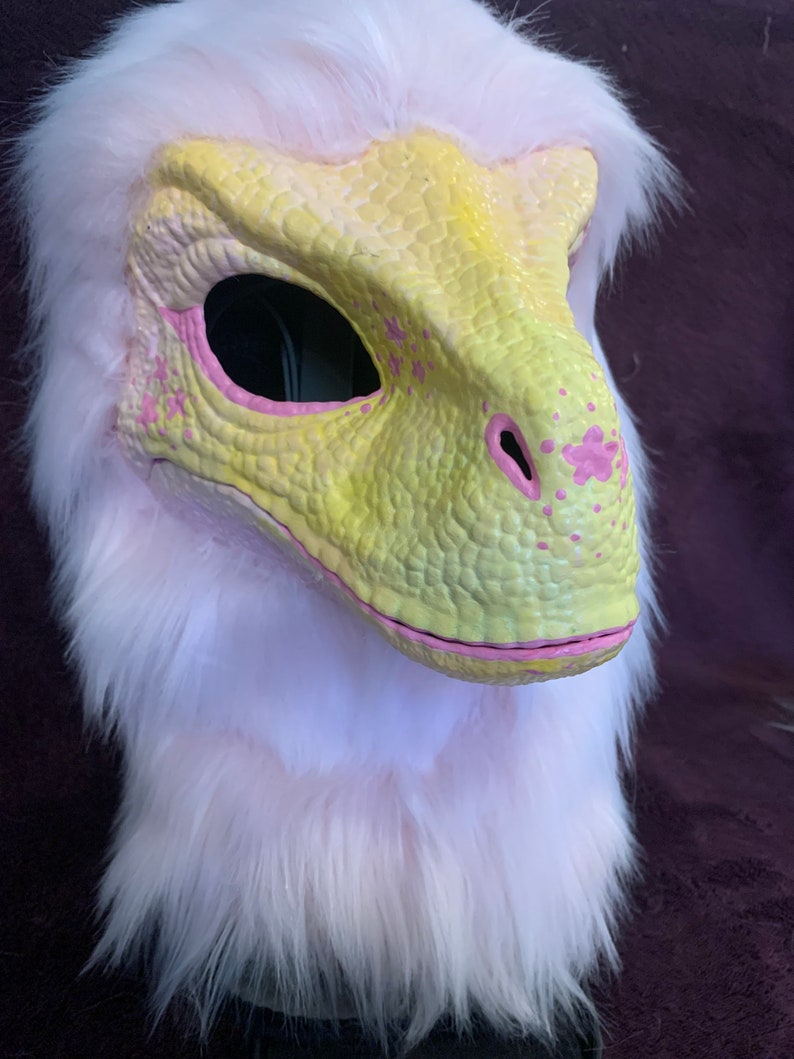 Dino Mask Pre-made THROUGHLY Read Description Before - Etsy