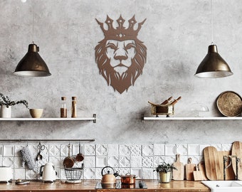 Metal Lion Head Metal Design 3d Metal Art Handcraft Wall - Etsy