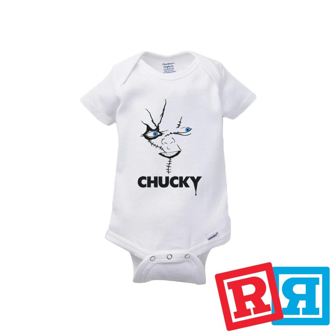Chucky Child's Play Gerber Baby Onesie® Cotton Unisex White Short ...