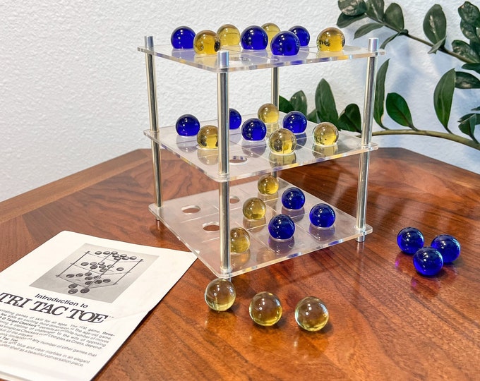 RARE Vintage Tri Tac Toe 3D Game. Reiss Games 1974 3-dimensional Table ...
