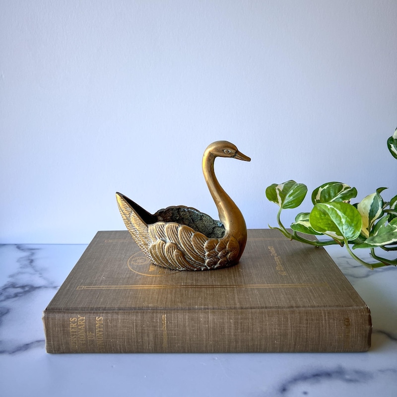 Brass Swan Planter - Etsy