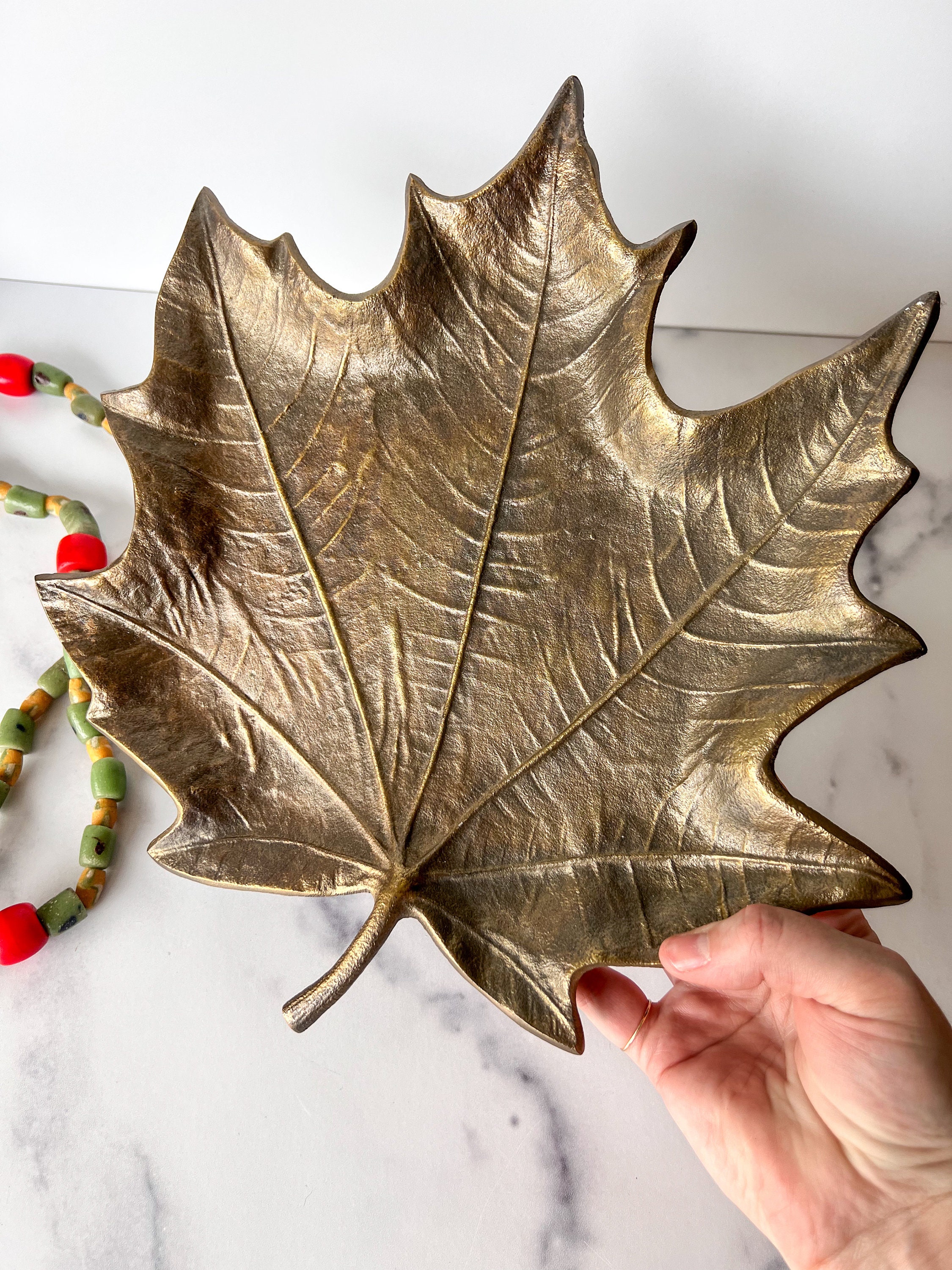 Large Vintage Metal Maple Leaf Tray, Cast Aluminum, Free Shipping. - Etsy